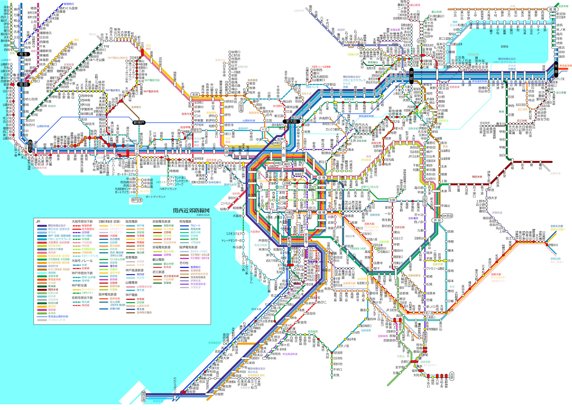 鉄道マップ関西 _ 鉄道路線図 関西 , 全国の鉄道路線図 – ALBY